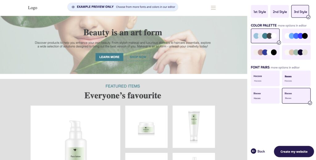 Hocoos AI Website Builder - Full Review with screenshots